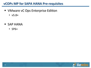 VMware vCenter Operations (vCOps) Management Pack for SAP HANA Overview ...