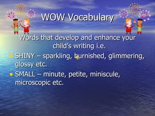 Vcop Workshop for Big Writing | PPT