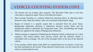 Vehicle counting for traffic management | PPTX | Computing | Technology ...