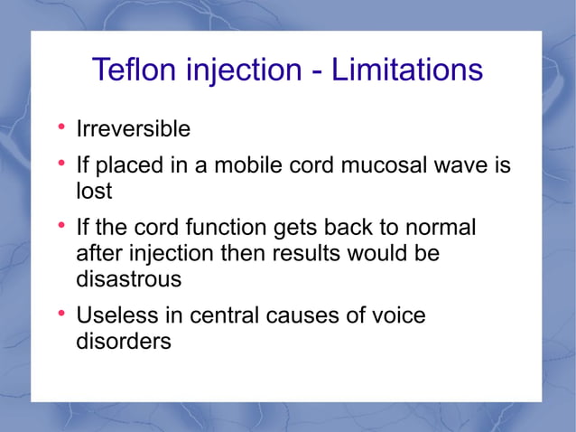 Vocal cord paralysis current concepts | PPT