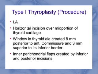 Vocal cord paralysis current concepts | PPT