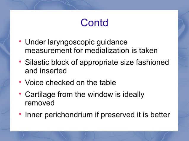 Vocal cord paralysis current concepts | PPT