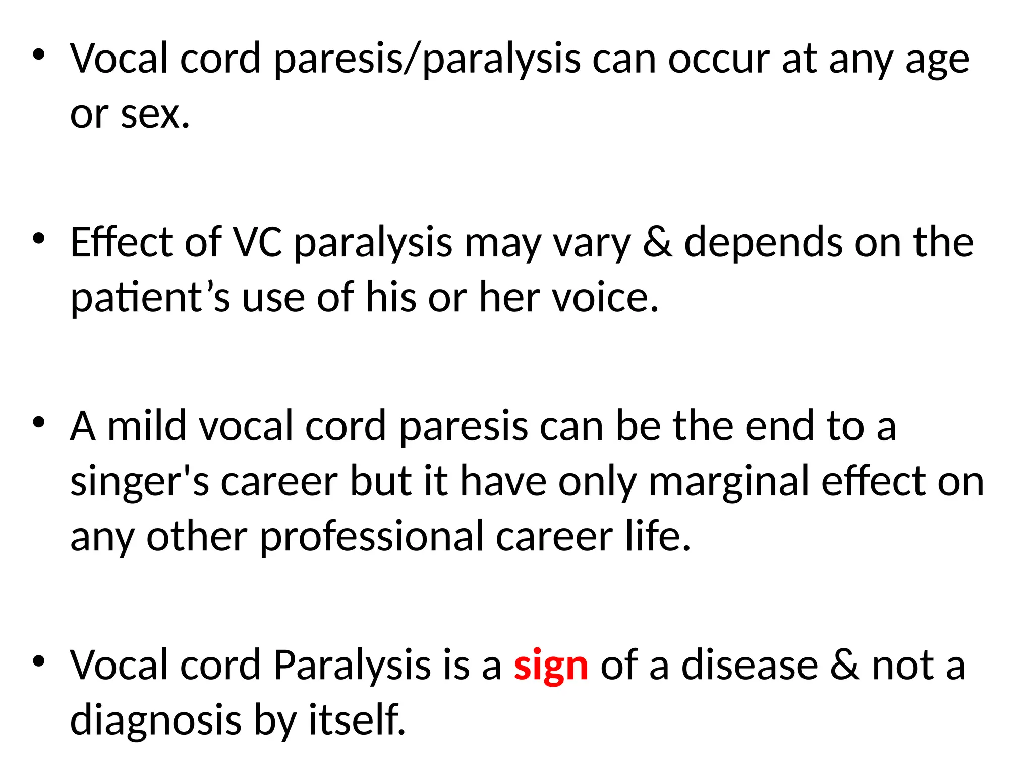 vocal cord palsy and its treatment principles | PPTX
