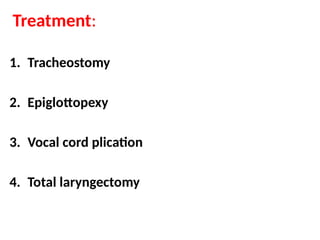 vocal cord palsy and its treatment principles | PPTX