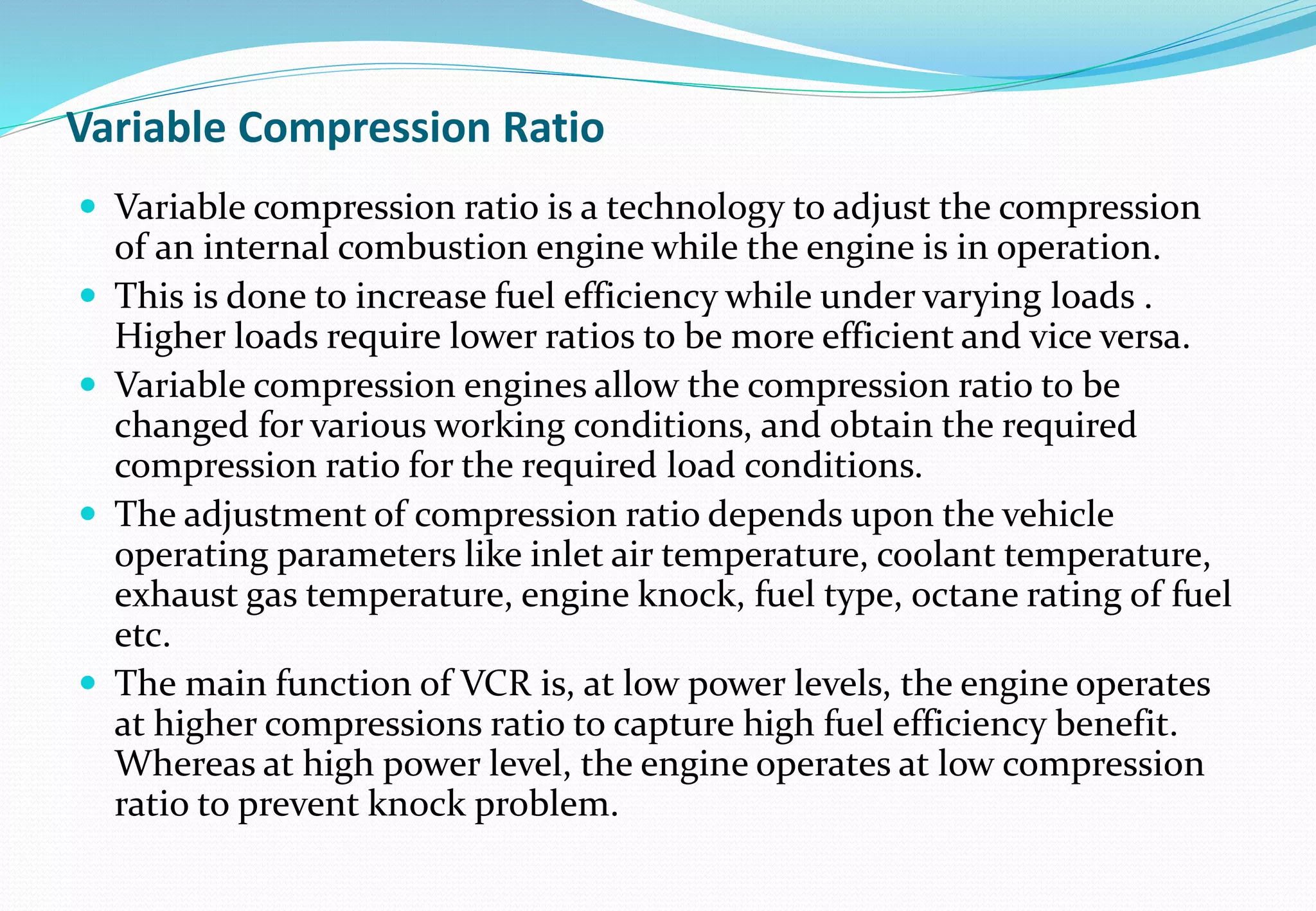 Vcr engine presentation at KNIT | PPTX