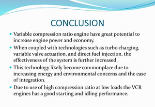 Vcr engine presentation at KNIT | PPTX