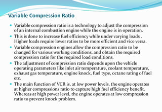 Vcr engine presentation at KNIT | PPTX