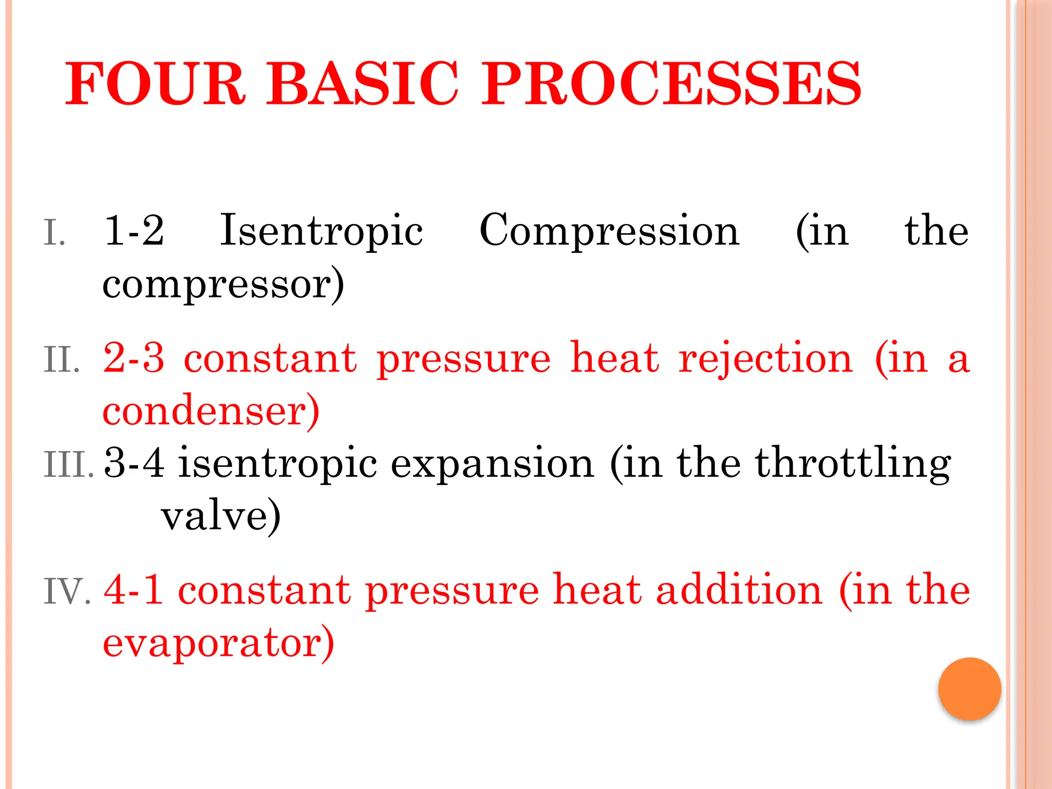 Vapor compression regrigeration cycle used for regrigeration. | PPTX ...