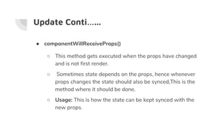 React-JS Component Life-cycle Methods | PPTX