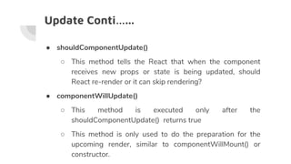 React-JS Component Life-cycle Methods | PPTX