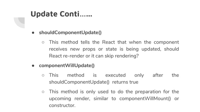 React-JS Component Life-cycle Methods | PPTX | Web Development | Internet