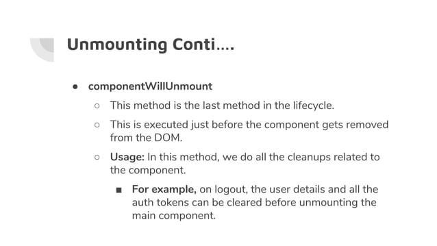 React-JS Component Life-cycle Methods | PPTX | Web Development | Internet