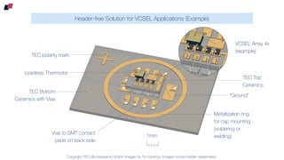 Header-free Thermoelectric Cooler concept for VCSEL applications | PPT
