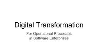 DevOps as Digital Transformation | PPT