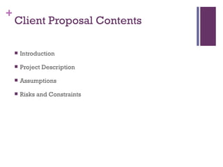 Vct 4670 client proposals | PPT