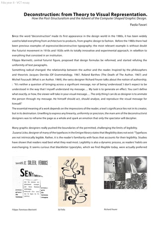 Deconstrution: from Theory to Visual Representation. | PDF