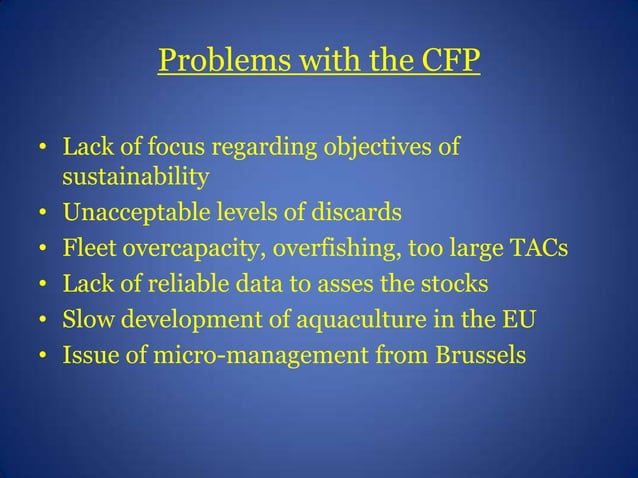 Common Fisheries Policy-Short Version | PPT