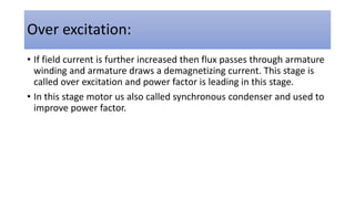 V curves of synchronus motor | PPTX