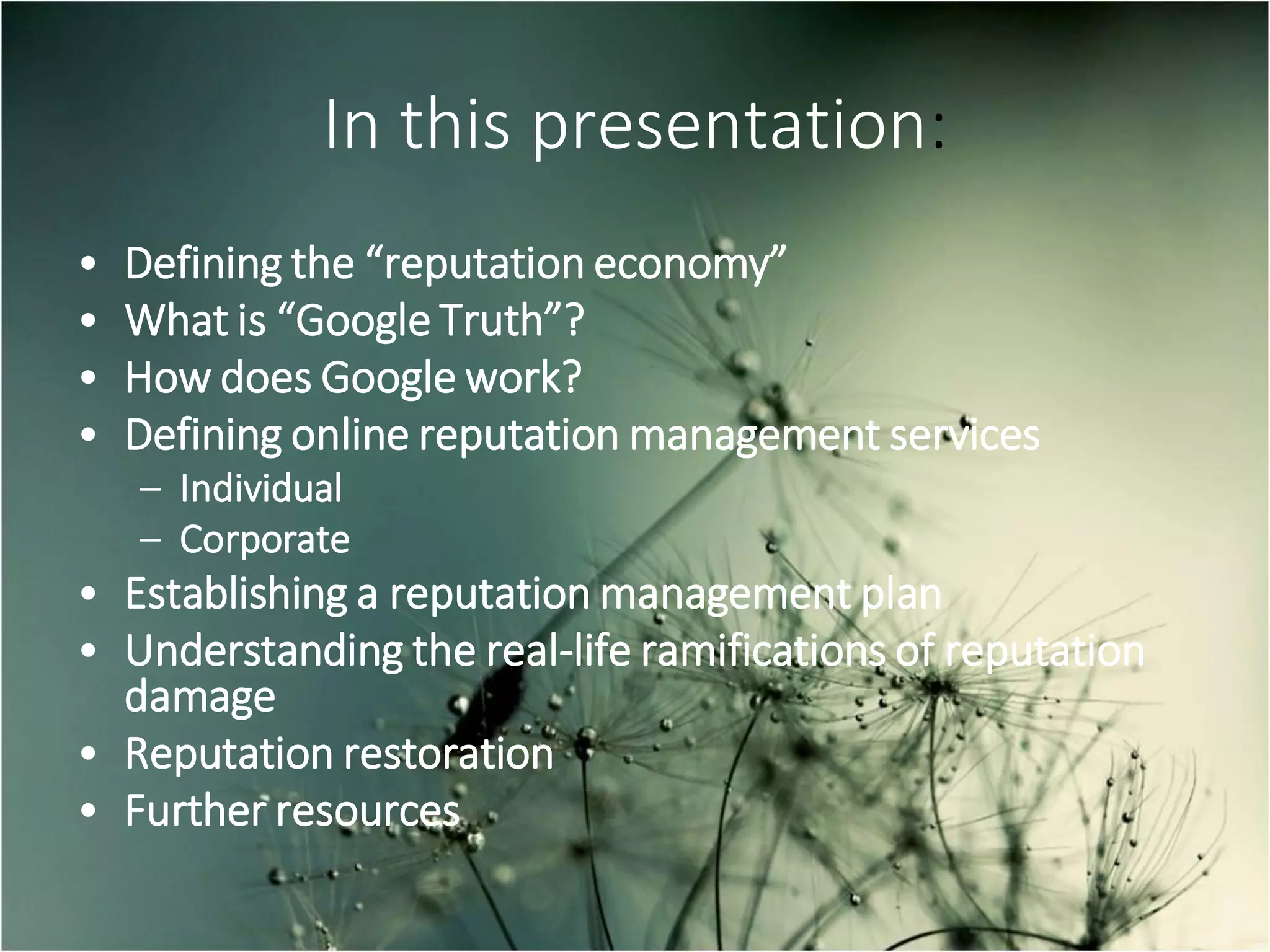 The Reputation Economy (July/2015) | PDF