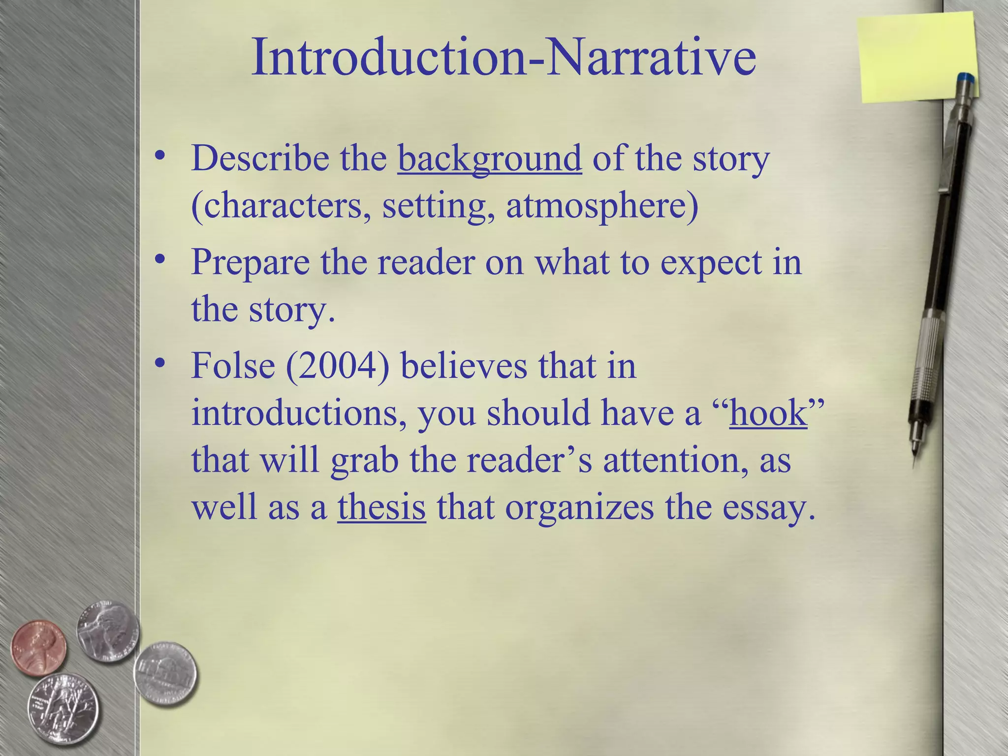 How to Structure a Personal Narrative | PPT