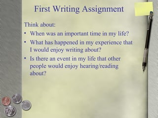 How to Structure a Personal Narrative | PPT