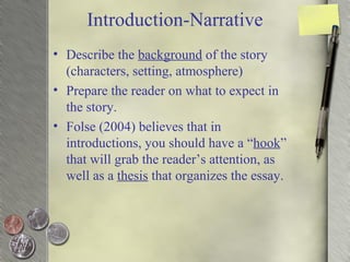How to Structure a Personal Narrative | PPT
