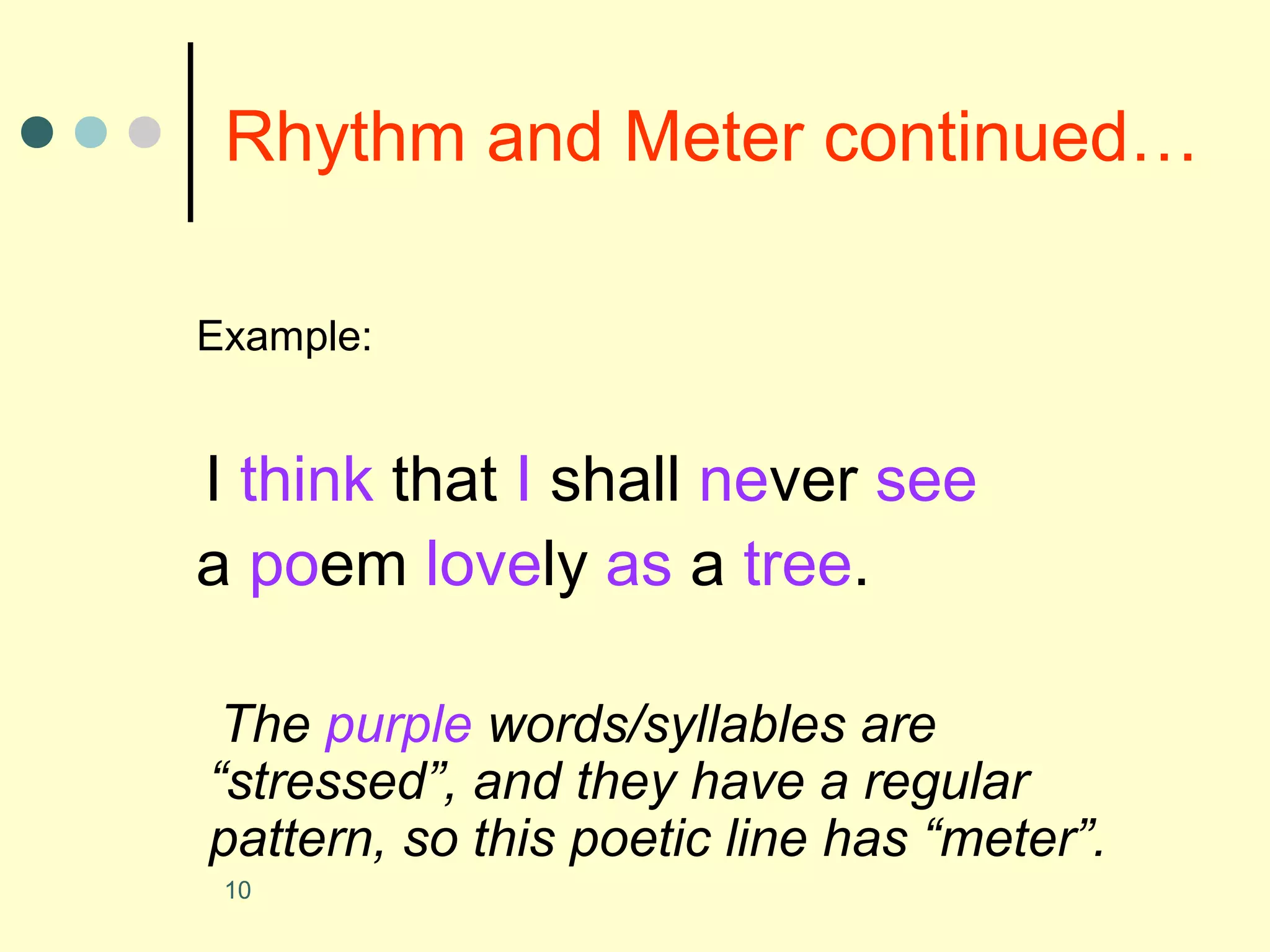 Elements of Poetry: Sound Devices | PPT