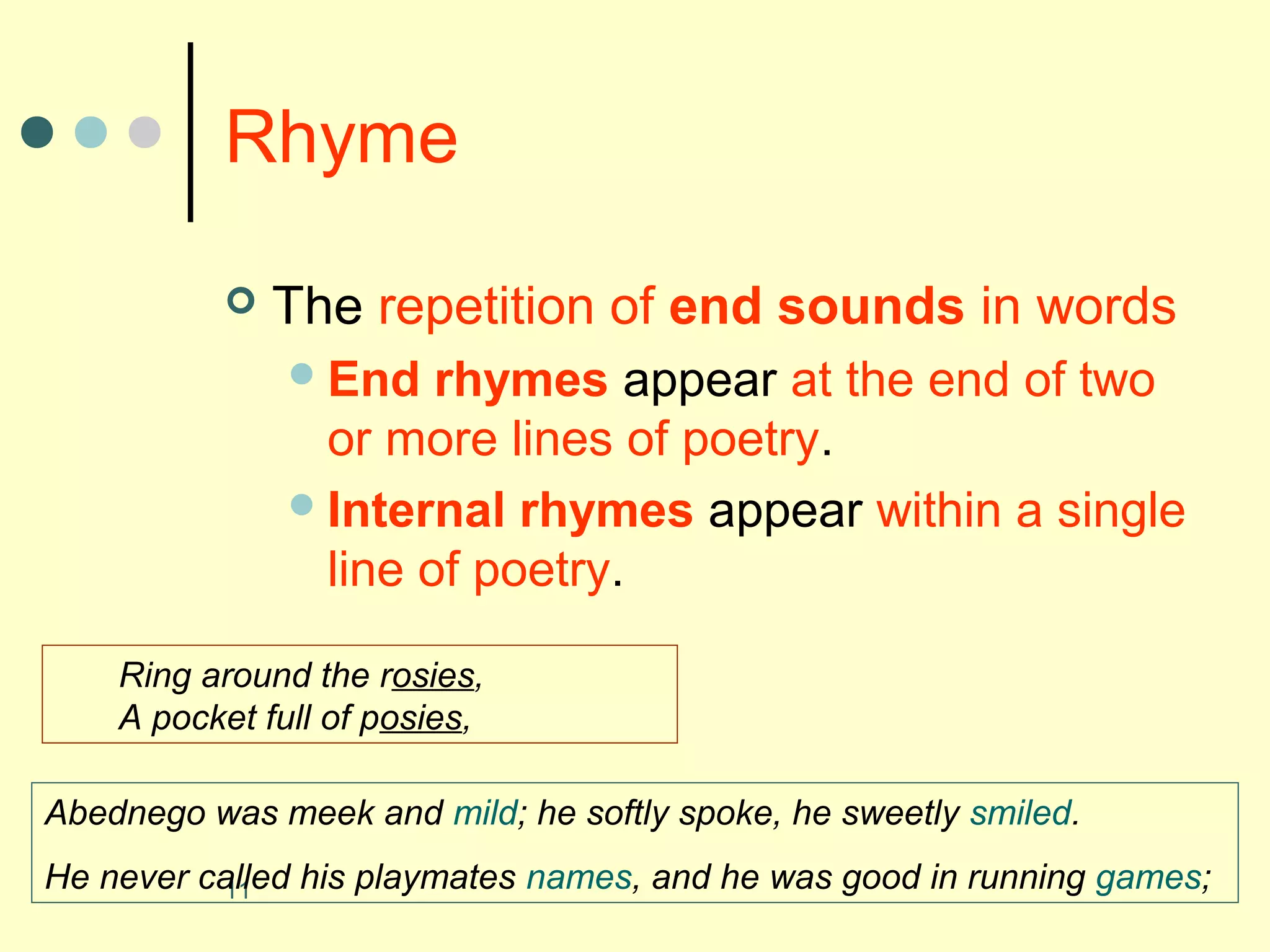 Elements of Poetry: Sound Devices | PPT