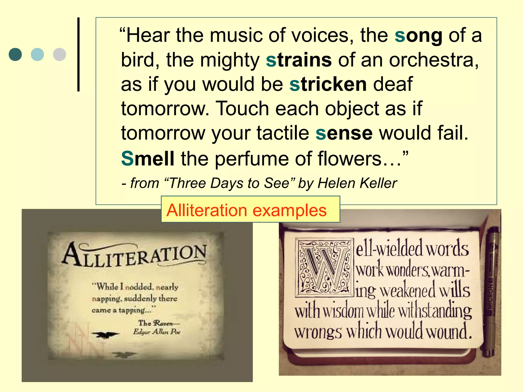 Elements of Poetry: Sound Devices | PPT