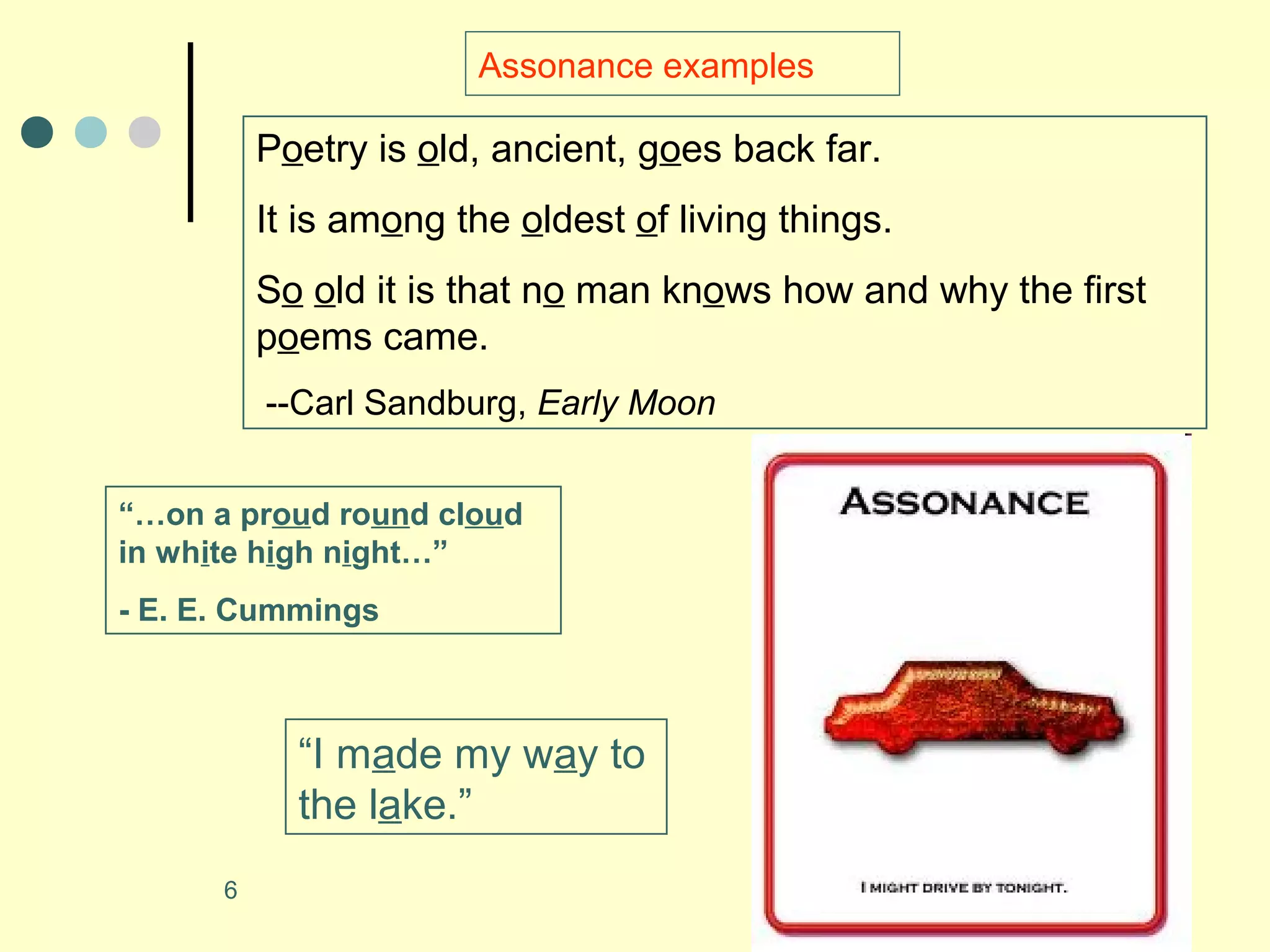 Elements of Poetry: Sound Devices | PPT