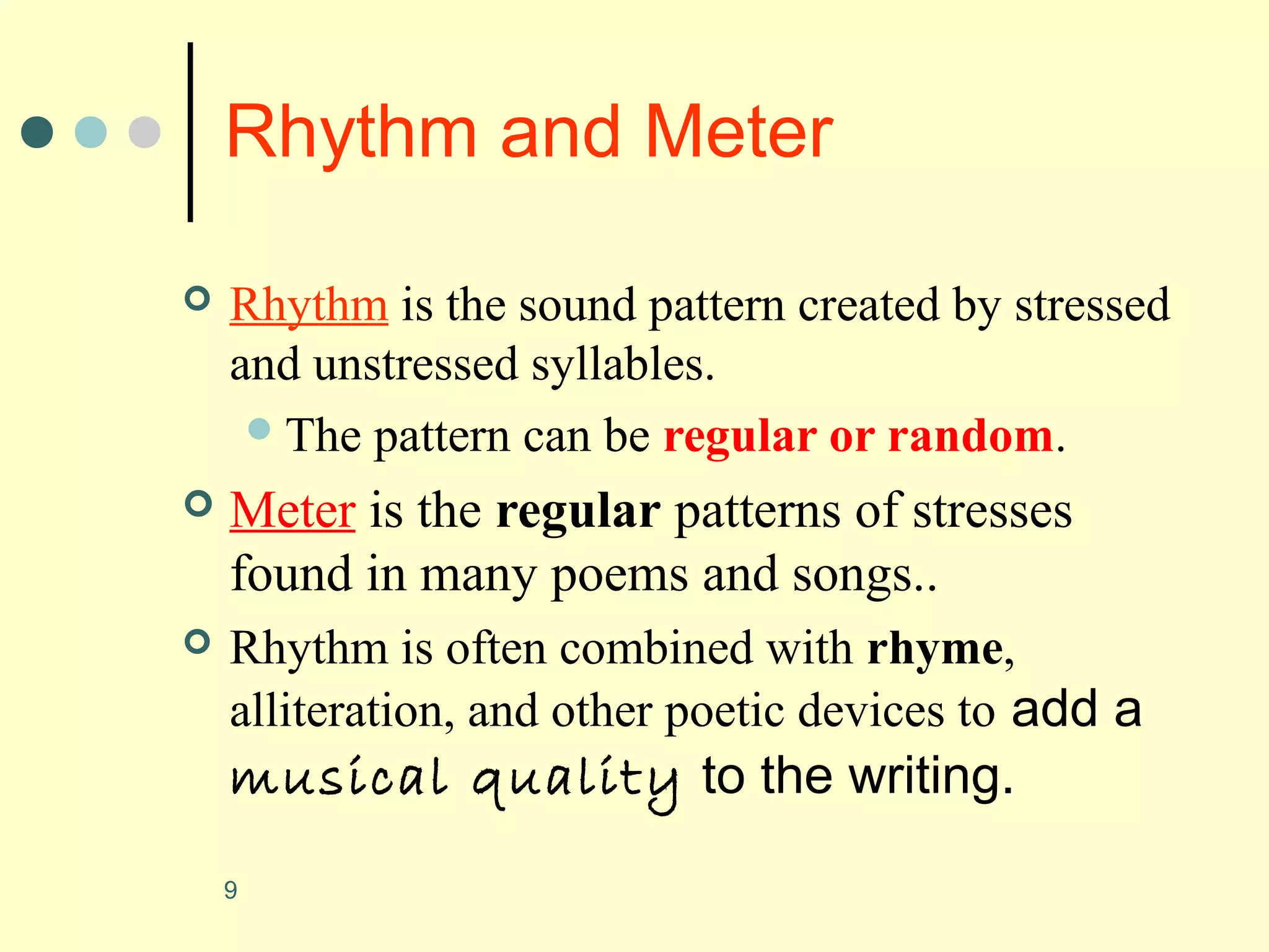 Elements of Poetry: Sound Devices | PPT