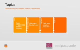 SMS Passcode - Vcw Sales Presentation | PPSX | Cloud Computing | Internet