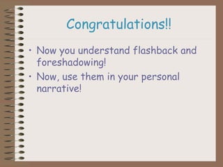 Foreshadowing & Flashback Techniques! | PPT