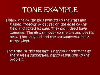 Style, Tone, & Mood | PPT