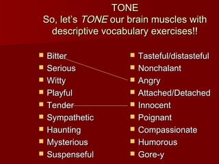 Style, Tone, & Mood | PPT