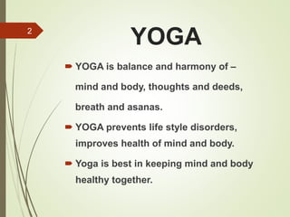 yoga for busy life | PPTX