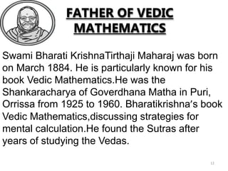vedic maths | PPTX