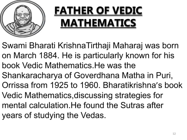 vedic maths | PPTX