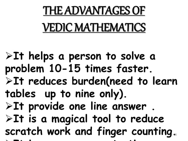 vedic maths | PPTX