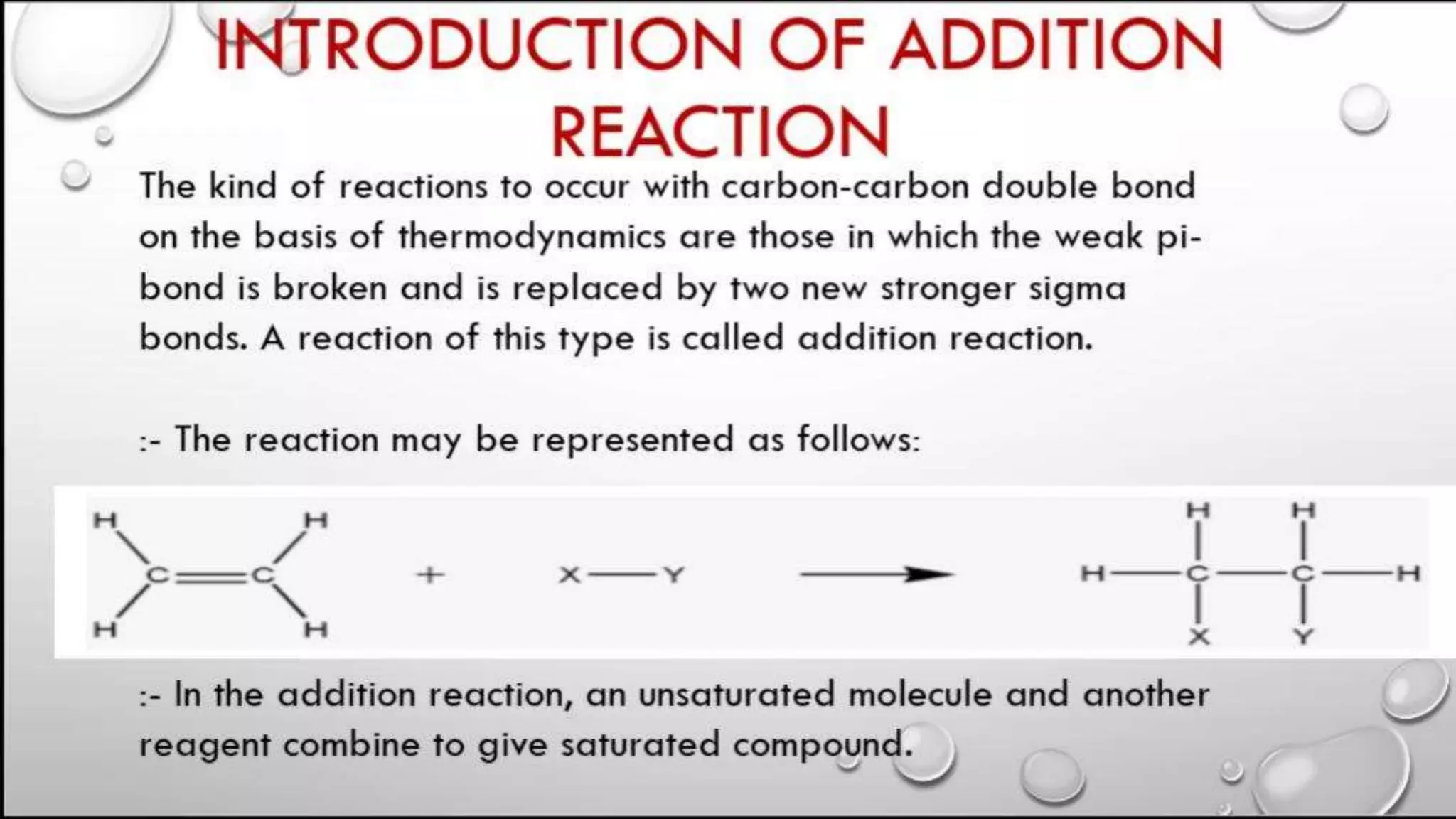 Addition Reaction Carbon Carbon Multiple Bonds | PPTX