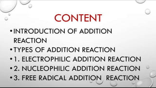 Addition Reaction Carbon Carbon Multiple Bonds | PPTX