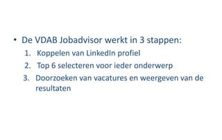 VDAB Jobadvisor | PPTX