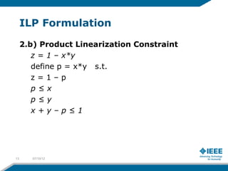 ILP Based Approach for Input Vector Controlled (IVC) Toggle Maximization in Combinational ...