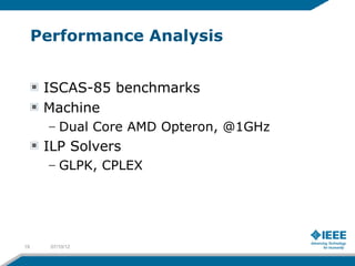 ILP Based Approach for Input Vector Controlled (IVC) Toggle Maximization in Combinational ...