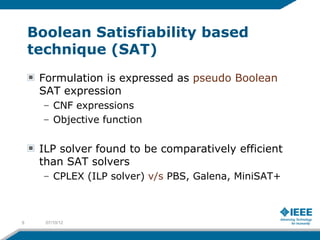 ILP Based Approach for Input Vector Controlled (IVC) Toggle Maximization in Combinational ...