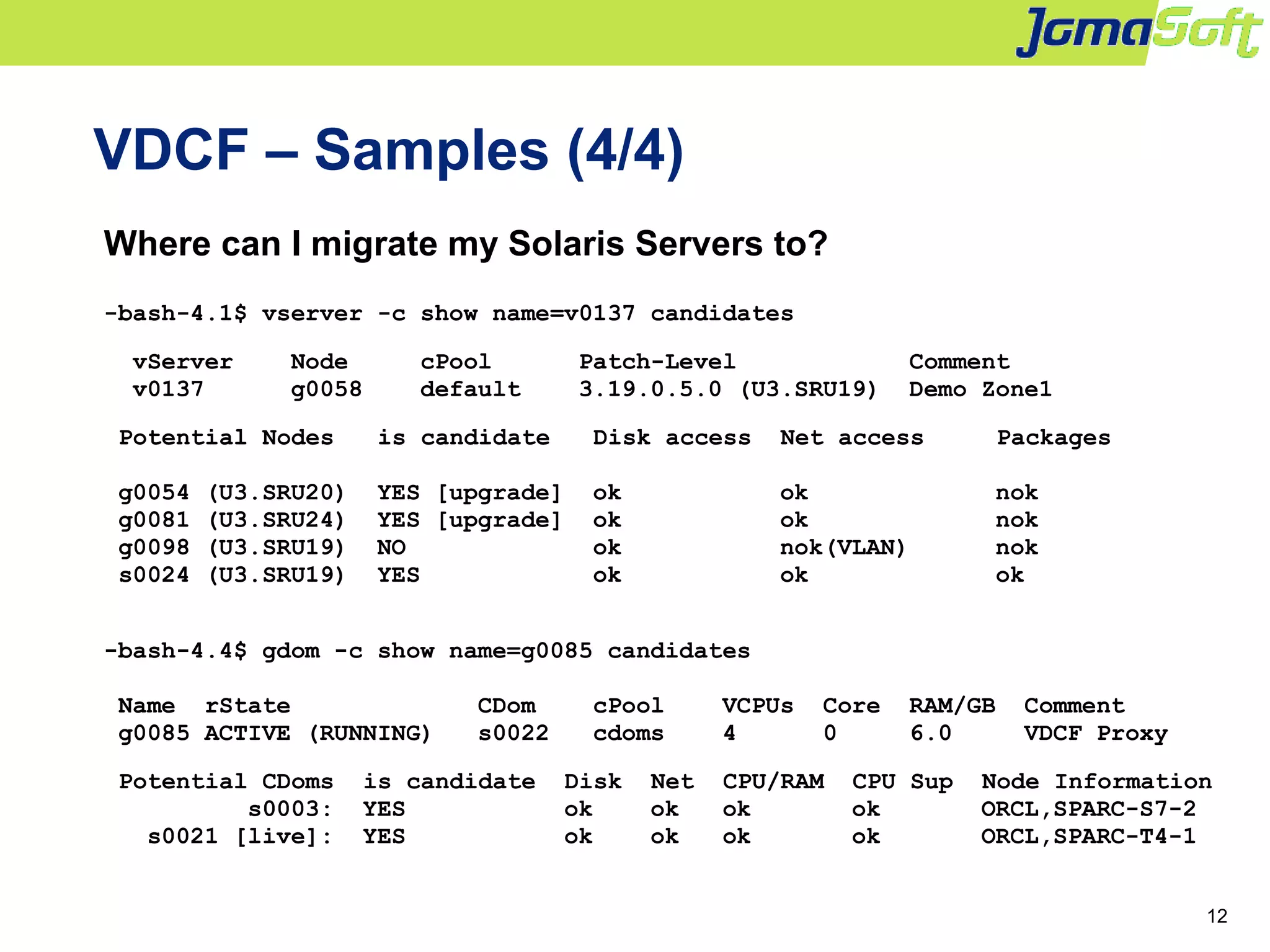 JomaSoft VDCF - Solaris Private Cloud | PDF