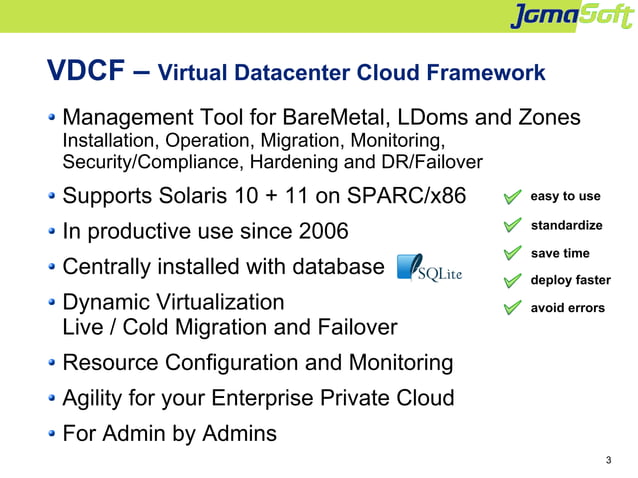 JomaSoft VDCF - Solaris Private Cloud | PDF