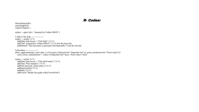 ReporteRs package in R. forming powerpoint documents-an example | PPTX