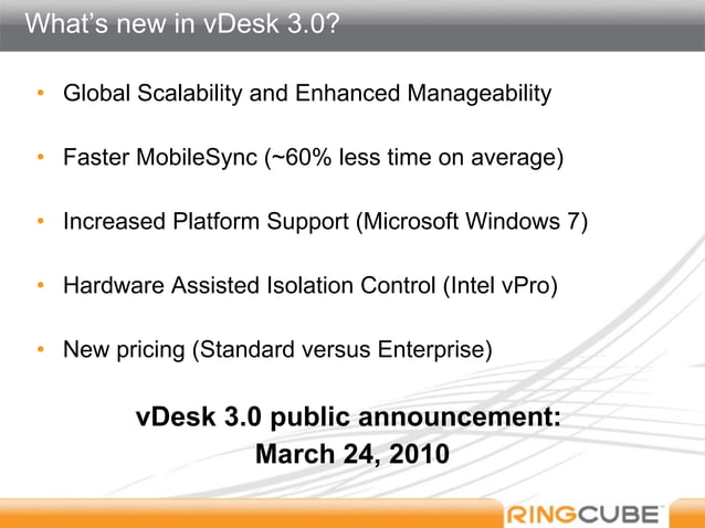 Update on vDesk 3.0 | PPT | Computer Software and Applications | Computing