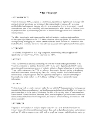 Volentix - Vdex whitepaper | PDF